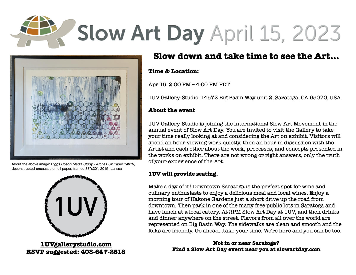 First Slow Art Day at 1 UV Gallery Studio | Slow Art Day