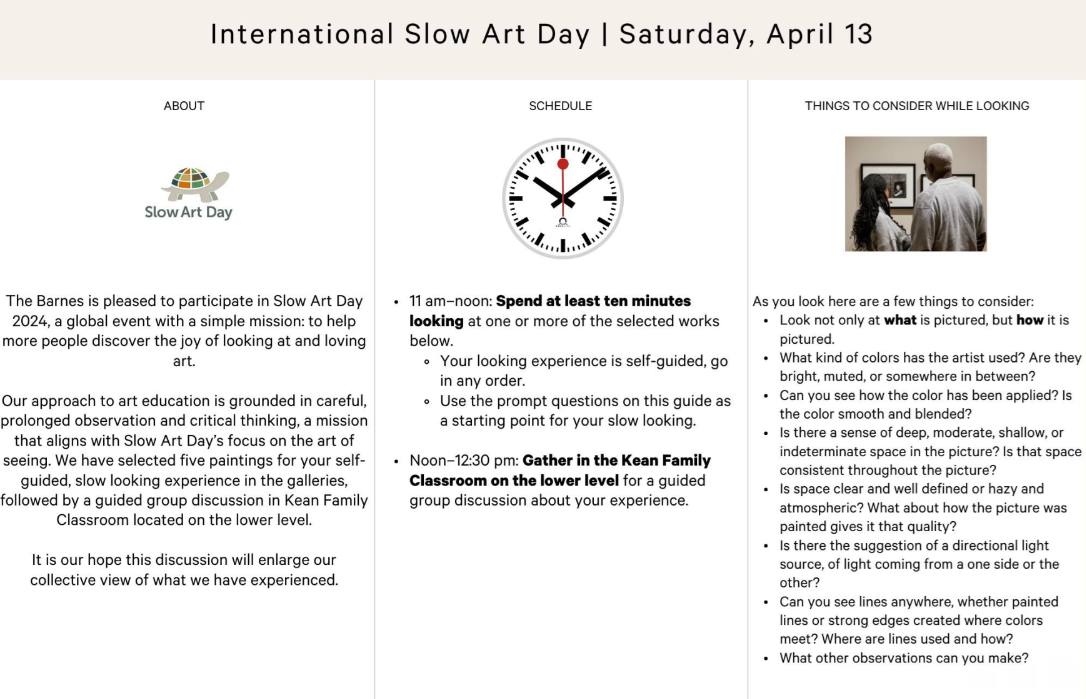 Slow Art Day | April 5, 2025